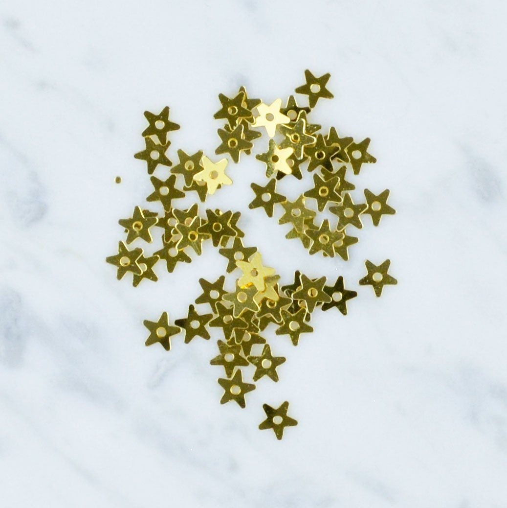 Star Sequins: 5mm Gold | The Maker Space